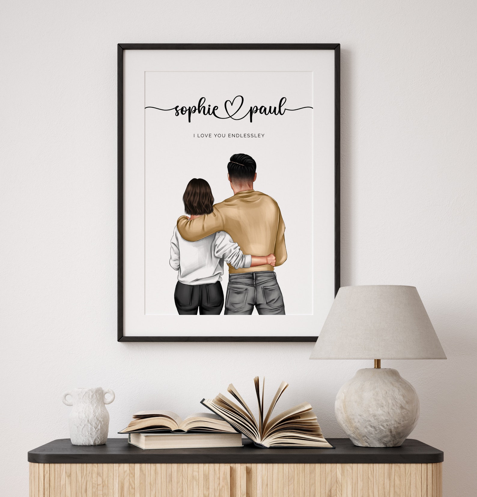 Personalised Couple Print Couples Gift Gift for Her - Etsy UK