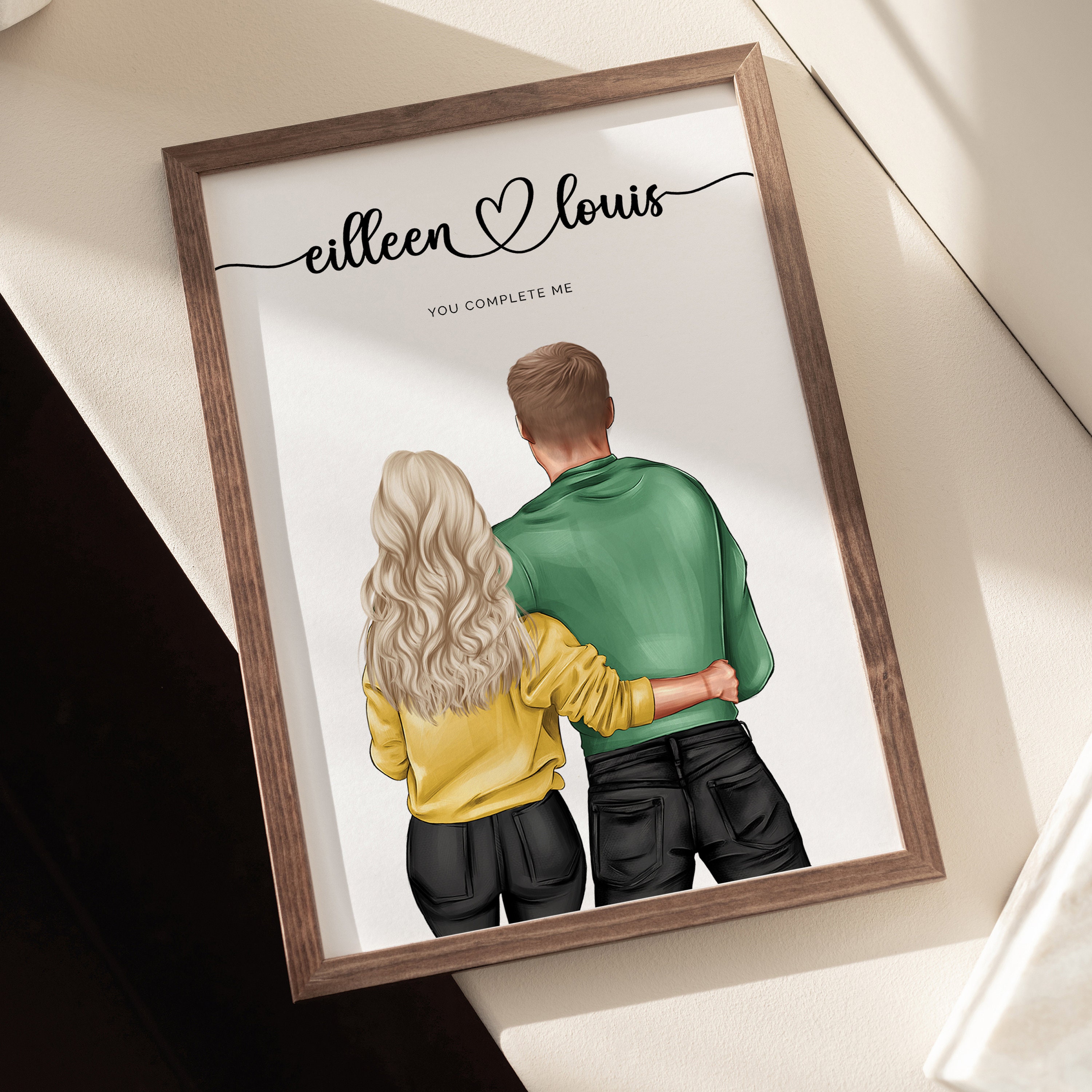 Personalised Couple Print Couples Gift Gift for Her - Etsy UK