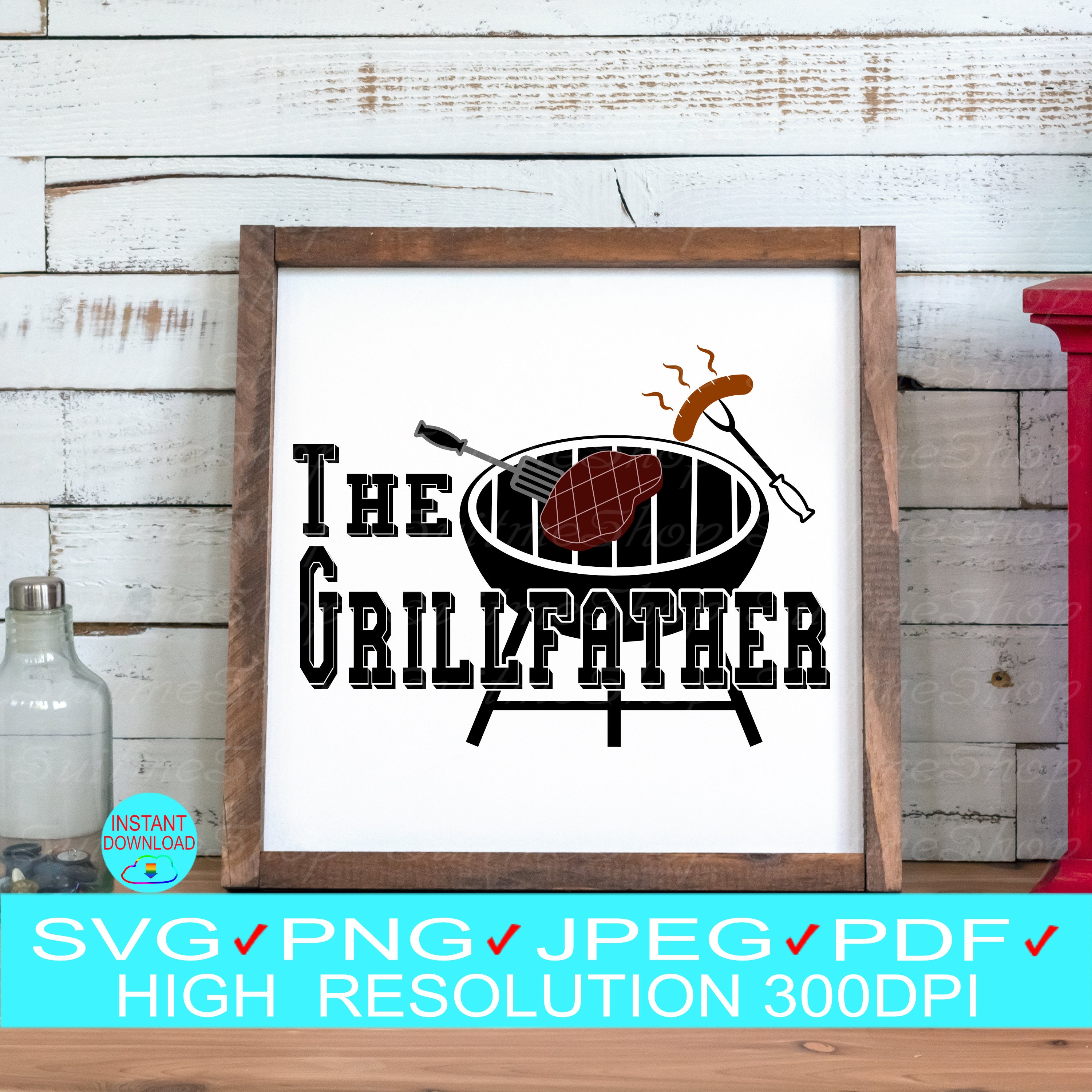 The Grillfather Svg Dad Svg the Grill Father Svg Fathers - Etsy