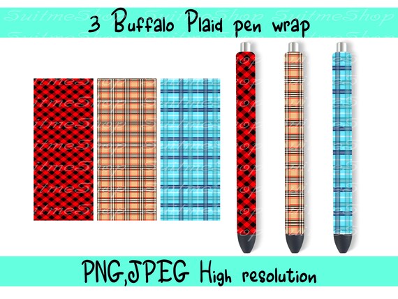 Buffalo plaid pen wraps png Pen wraps for Vinyl Epoxy pen | Etsy
