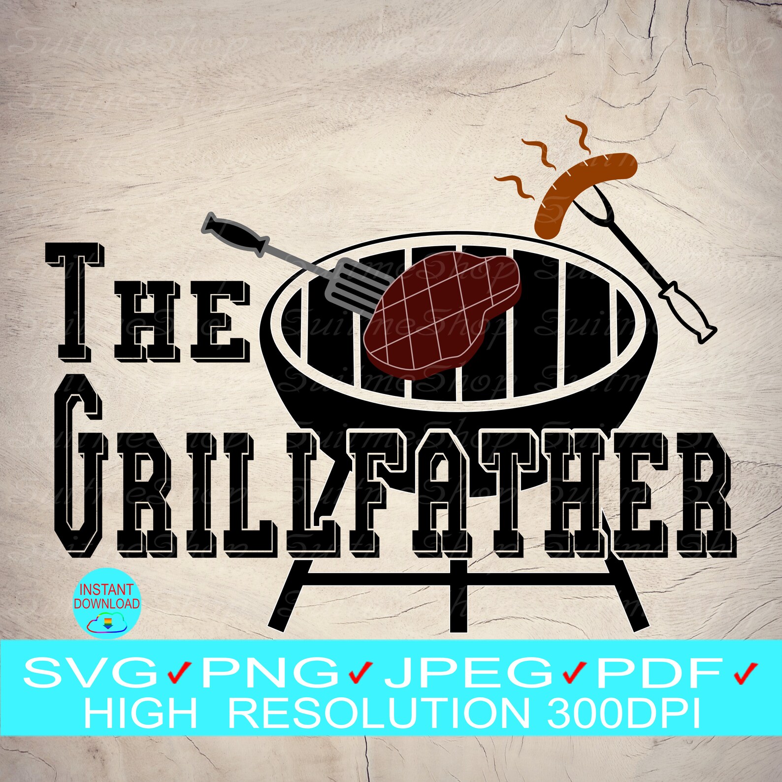 The Grillfather Svg Dad Svg the Grill Father Svg Fathers - Etsy