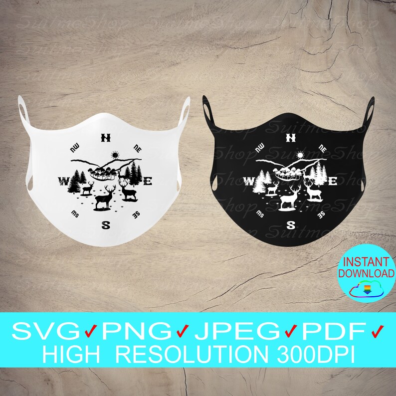 Compass Deer Wildlife Svg Compass Svg Deer Hunting Season - Etsy