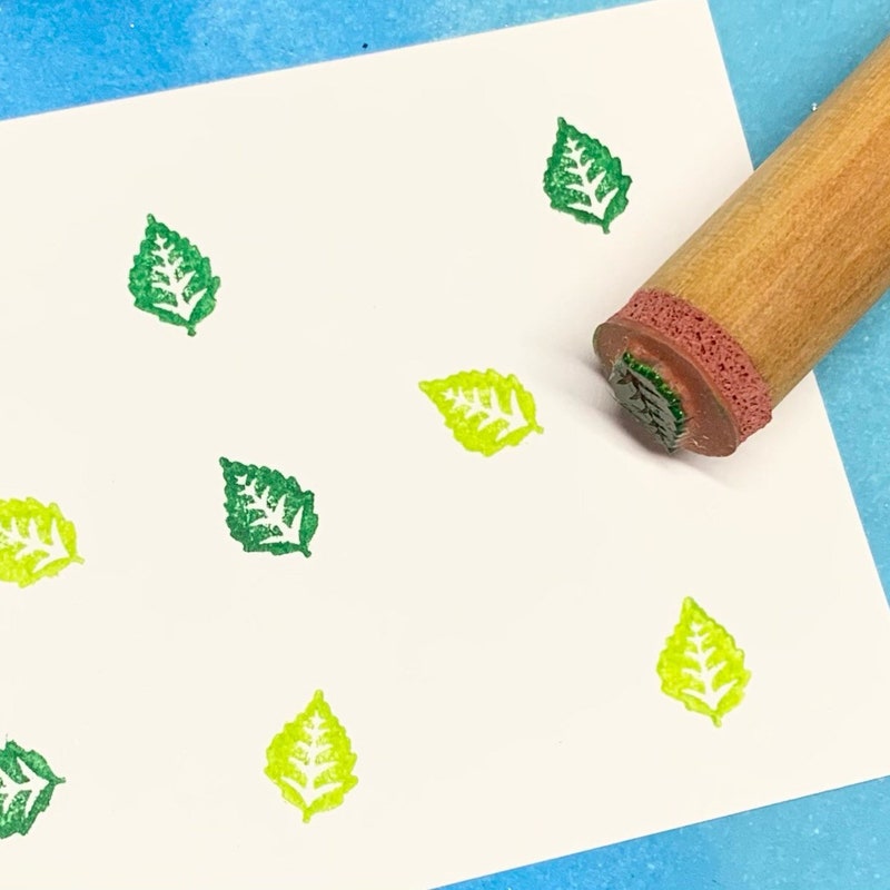 Leaf Rubber Stamp - Etsy