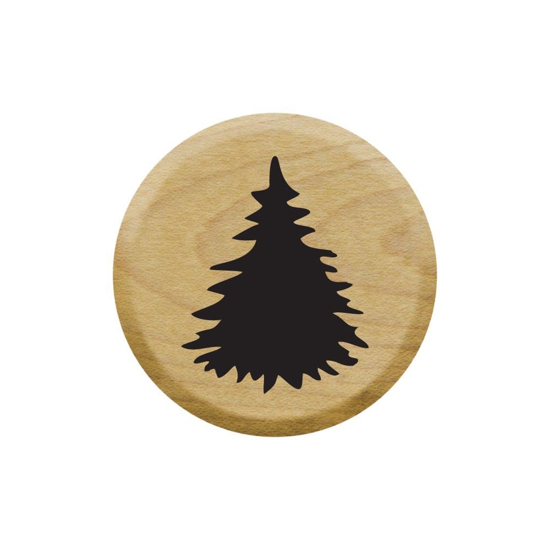 Fir Tree Mini Rubber Stamp - Etsy