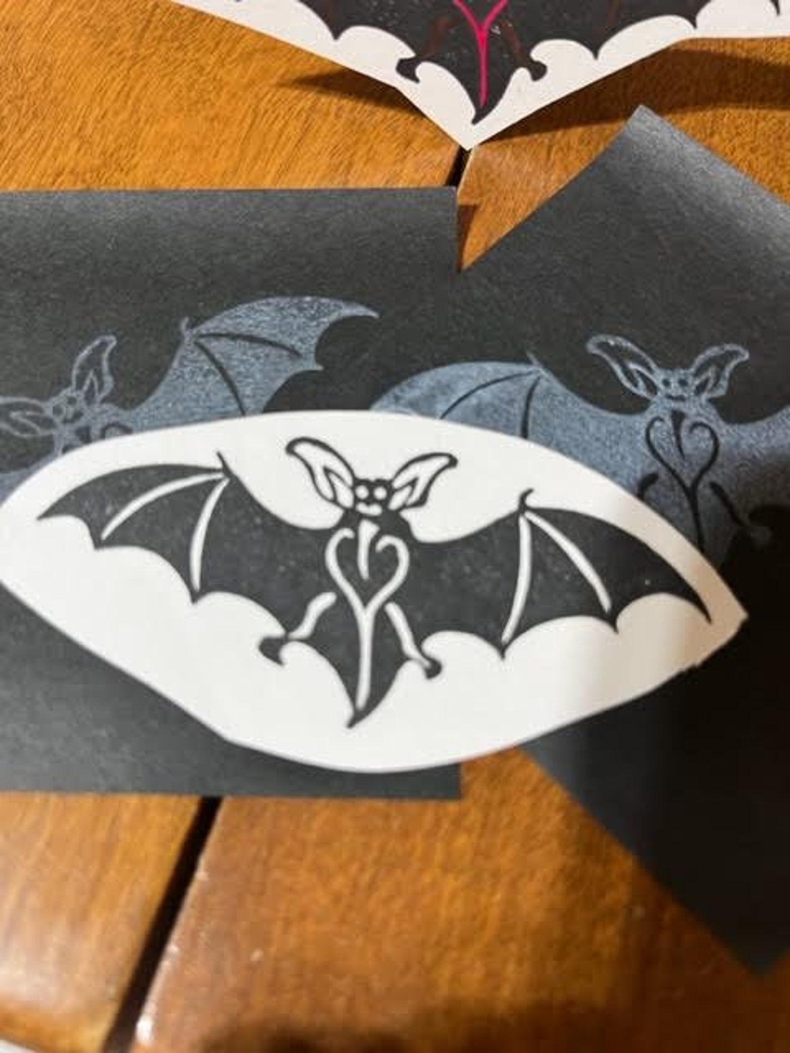 Bat With Heart Rubber Stamp for All Sorts of Crafts Like Journaling ...
