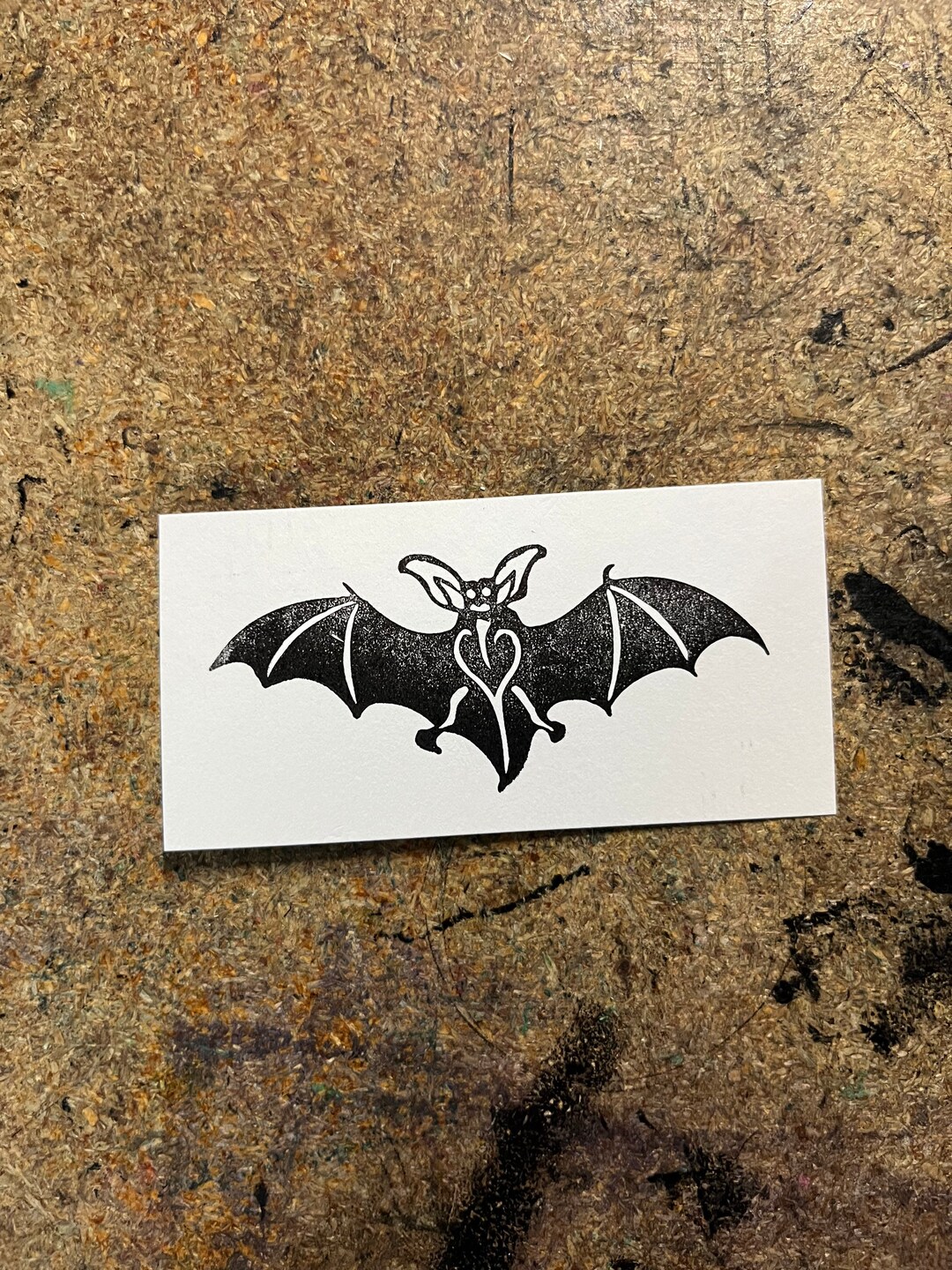 Bat With Heart Rubber Stamp for All Sorts of Crafts Like Journaling ...