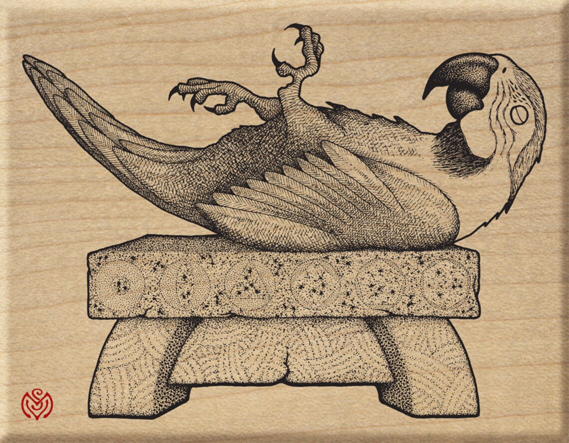 Norwegian Blue Parrot Rubber Stamp, Meer Image, USA Made - Etsy
