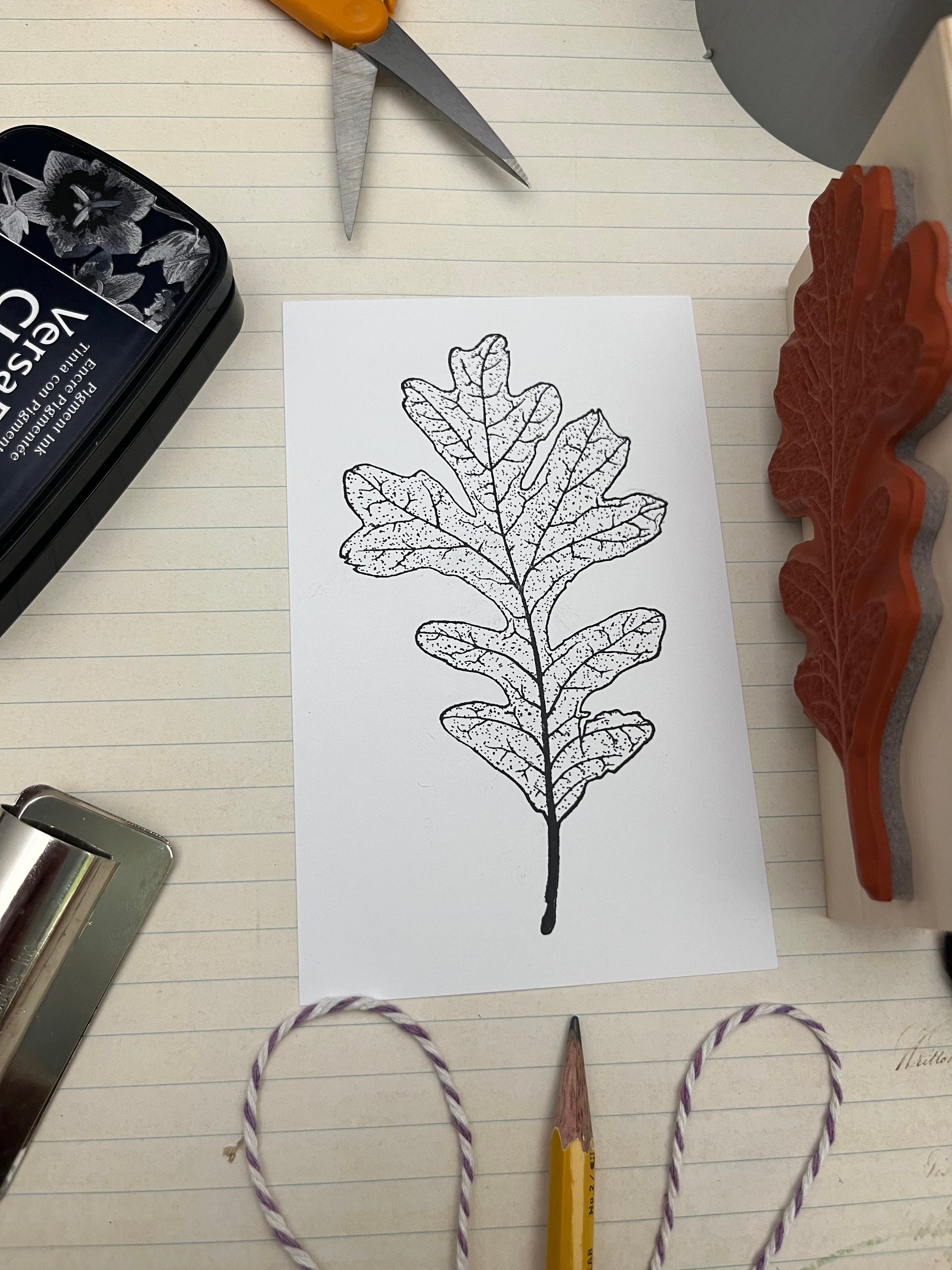 Life Sized Oak Leaf Rubber Stamp for All Sorts of Crafts Like ...