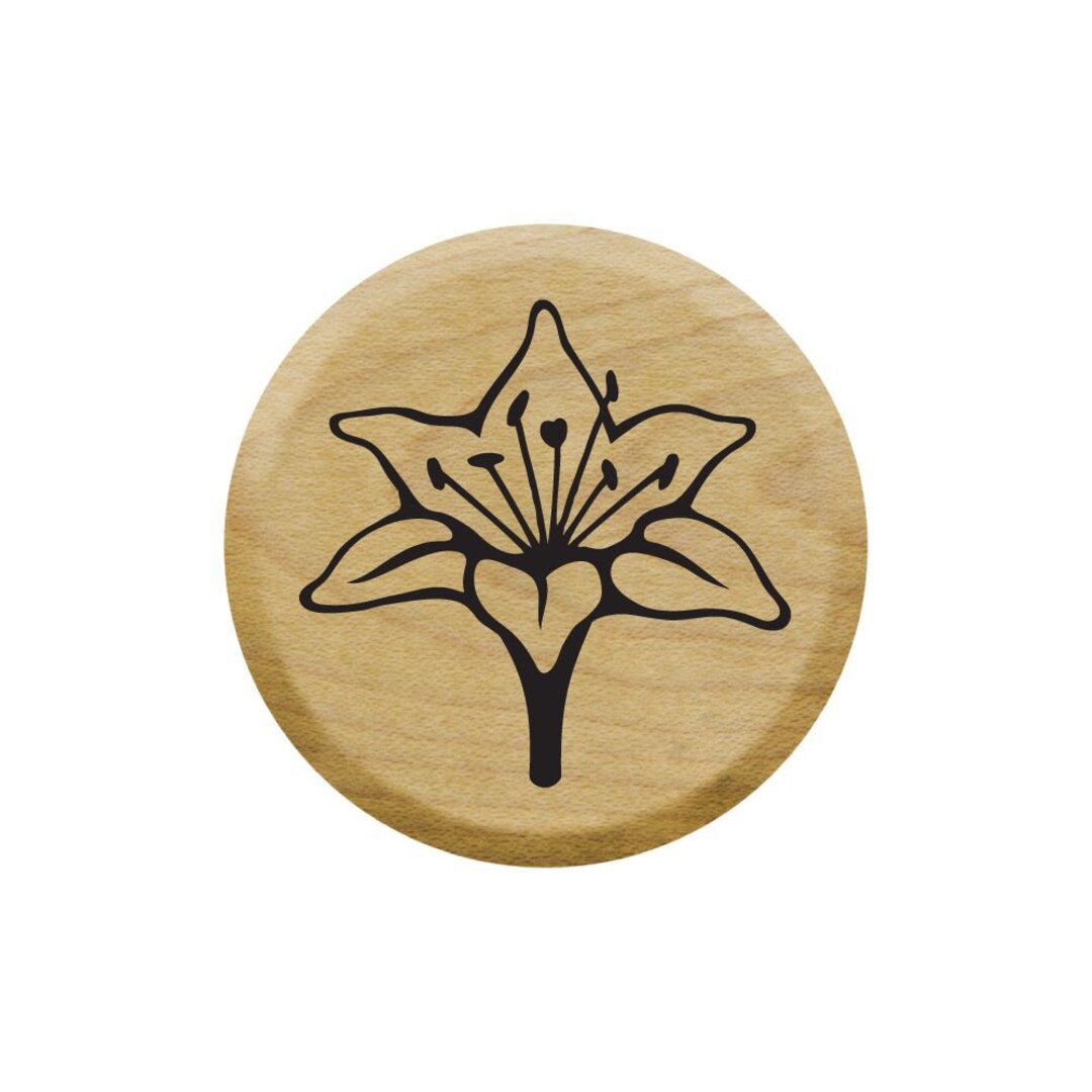 Tiny Lily Rubber Stamp, Mini Flower Rubber Stamp, Calendar Stamp ...