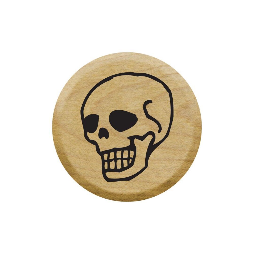 Tiny Skull Rubber Stamp, Skull Planner Stamp, Skull Journal Stamp, Mini ...