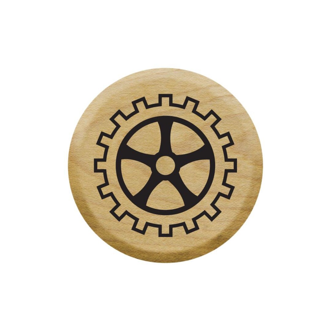 Tiny Gear Rubber Stamp, Gear Planner Stamp for Scrapbooking, Journal ...