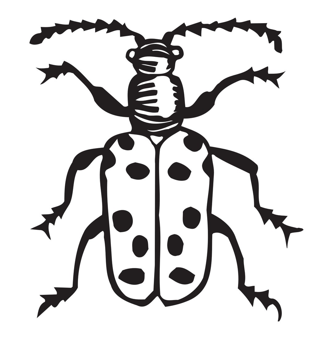 Polka Dot Beetle / Bug Rubber Stamp for Crafting and Making Art ...