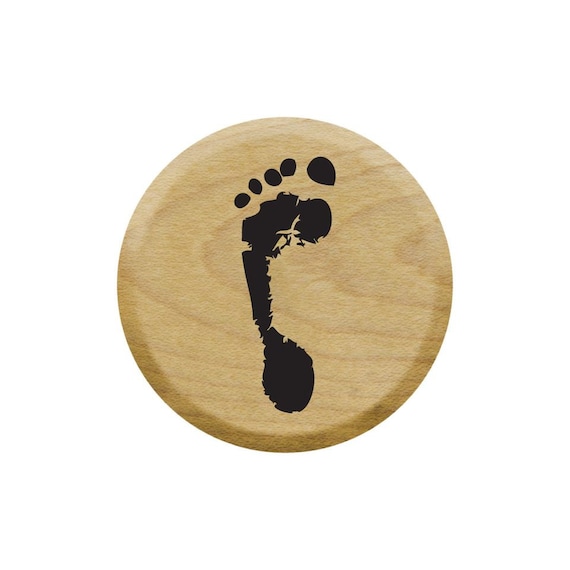 Left Foot Print Rubber Stamp - Etsy