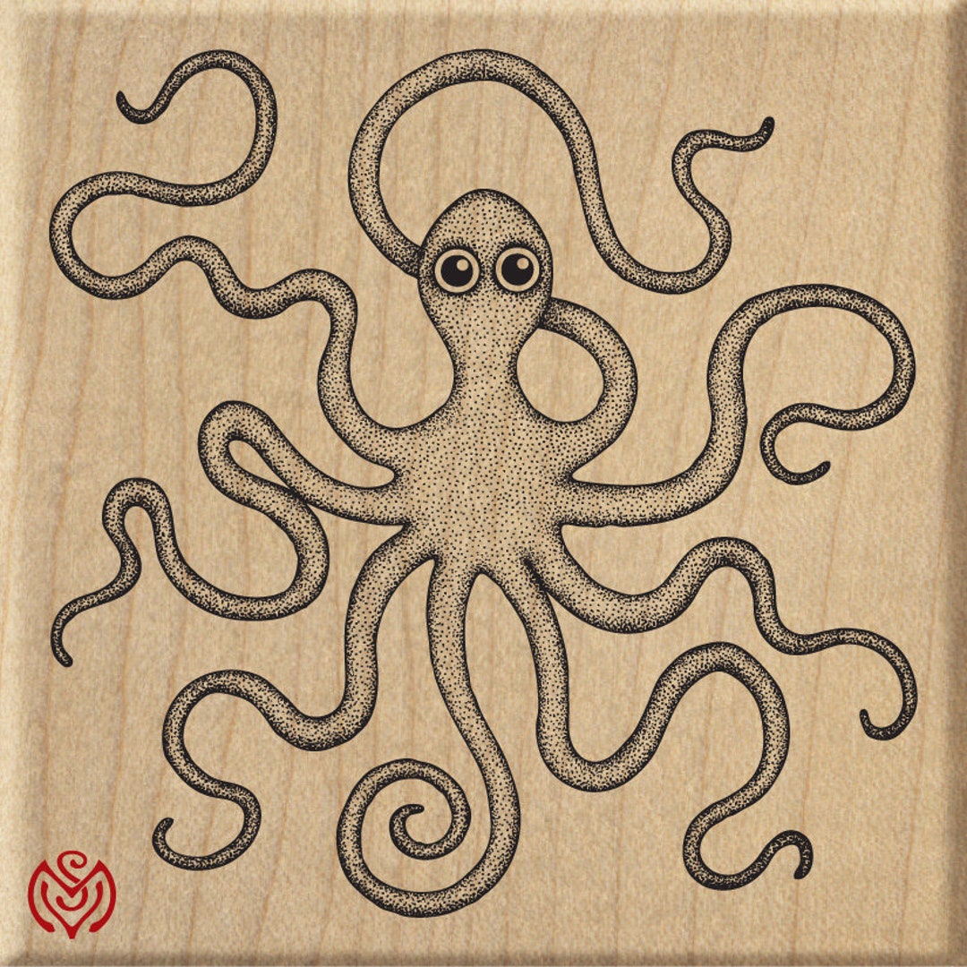 Octopus Rubber Stamp for All Sorts of Crafts Like Journaling ...