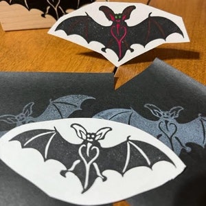 Bat With Heart Rubber Stamp for All Sorts of Crafts Like Journaling ...