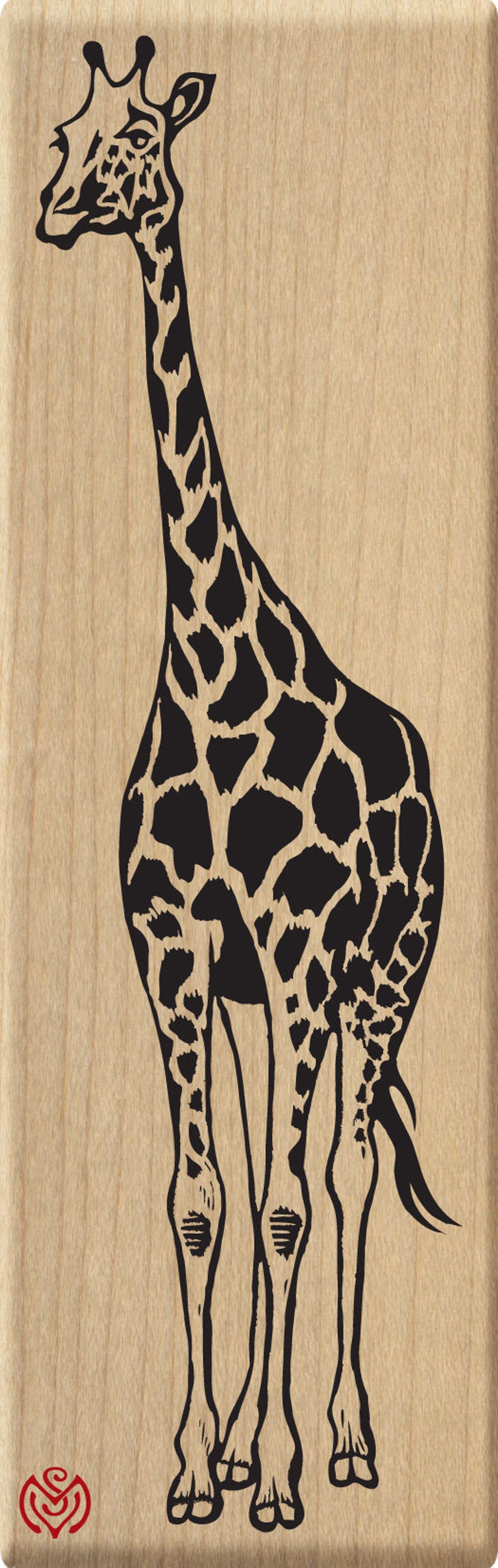 Tall, Left-facing Giraffe Rubber Stamp for All Sorts of Crafts Like ...