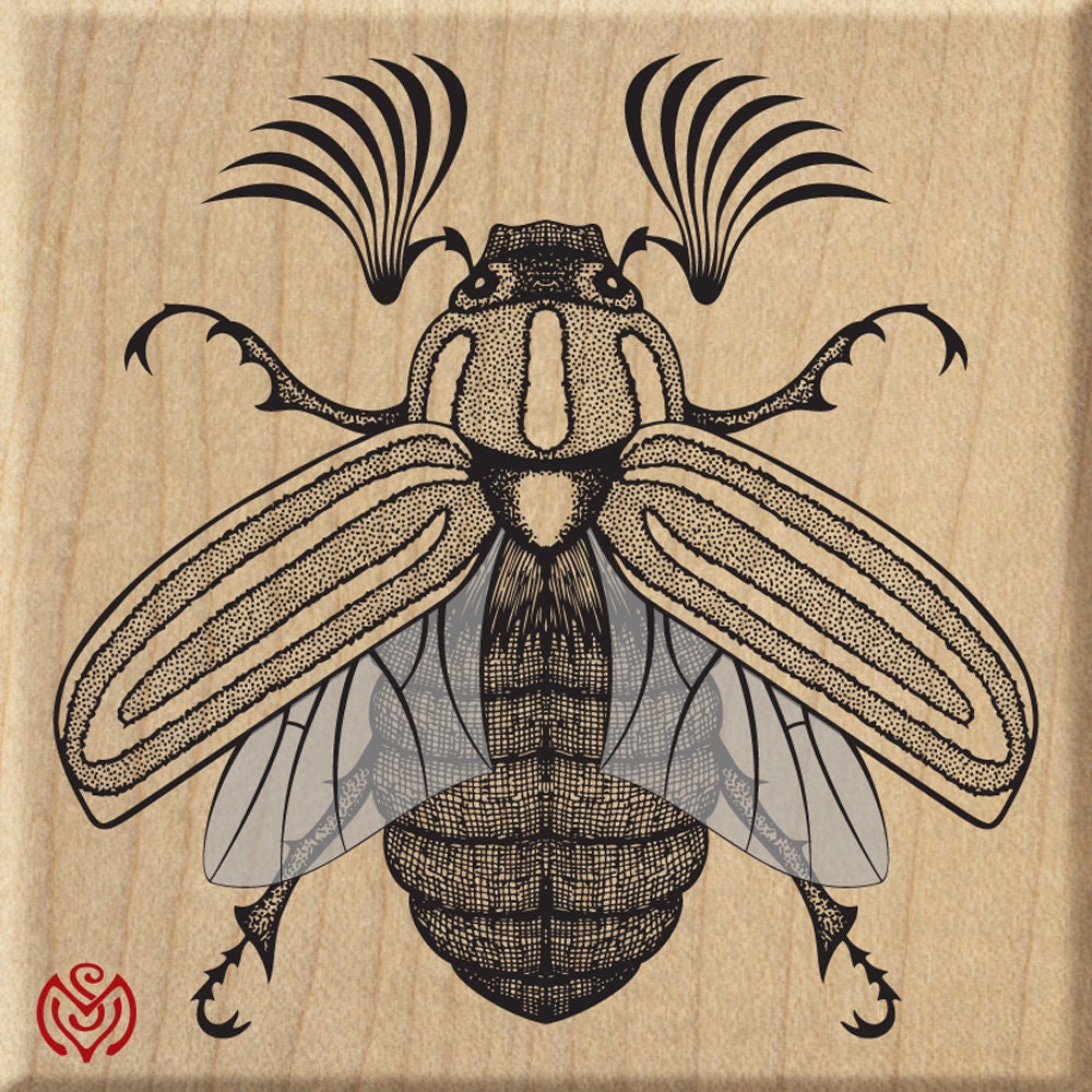 Scarab Beetle Rubber Stamp for All Sorts of Crafts Like Journaling ...
