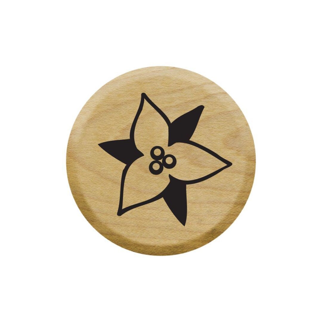 Mini Trillium Rubber Stamp, Mini Flower Stamp, Planner Stamp, Bullet ...
