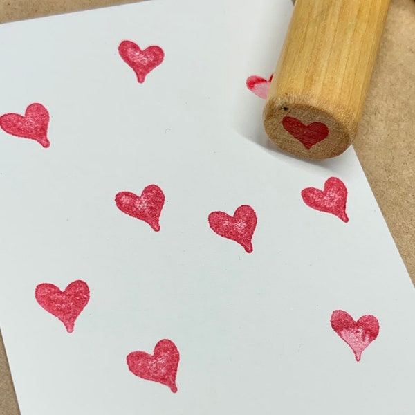 Heart Rubber Stamp - Etsy