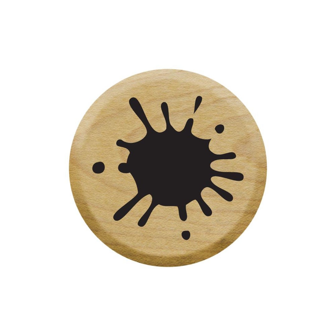 Ink Blot Mini Rubber Stamp for Scrapbooking, Journal Entries, Card ...
