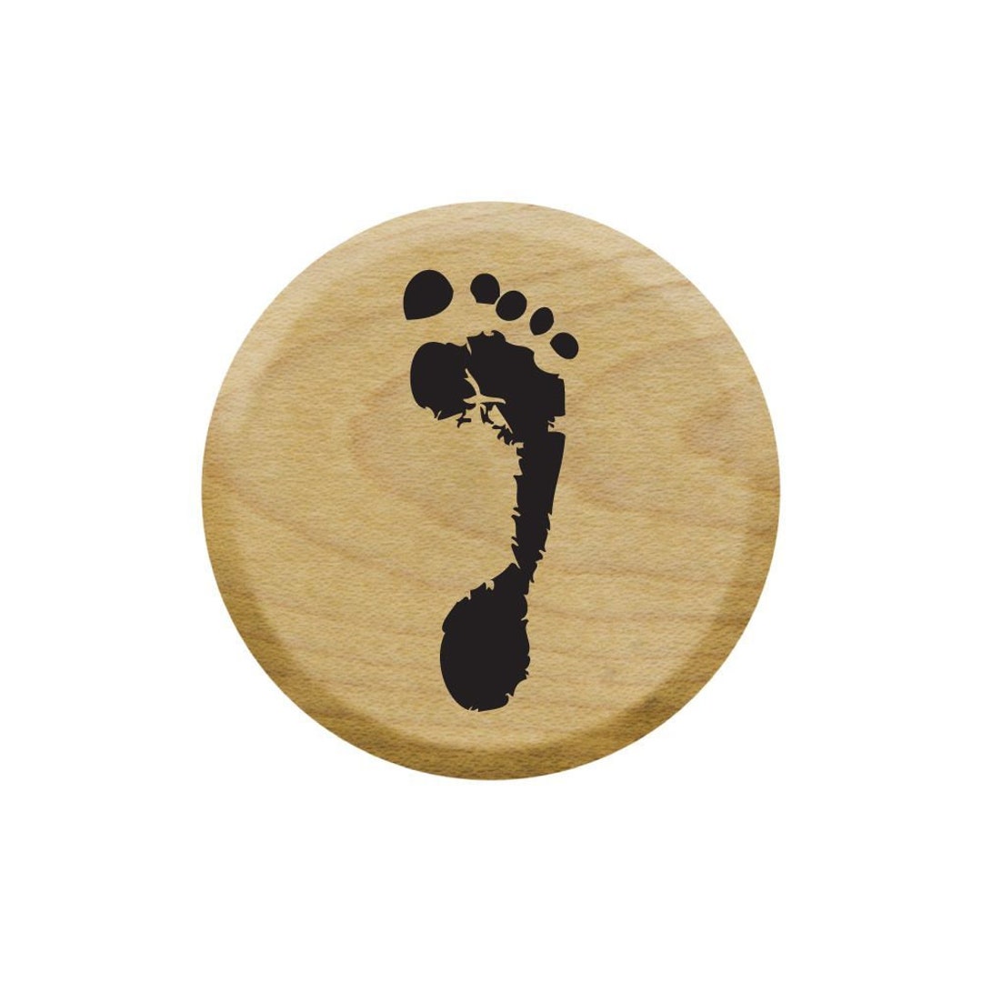 Right Foot Print Rubber Stamp for Scrapbooking, Journal Entries, Card ...