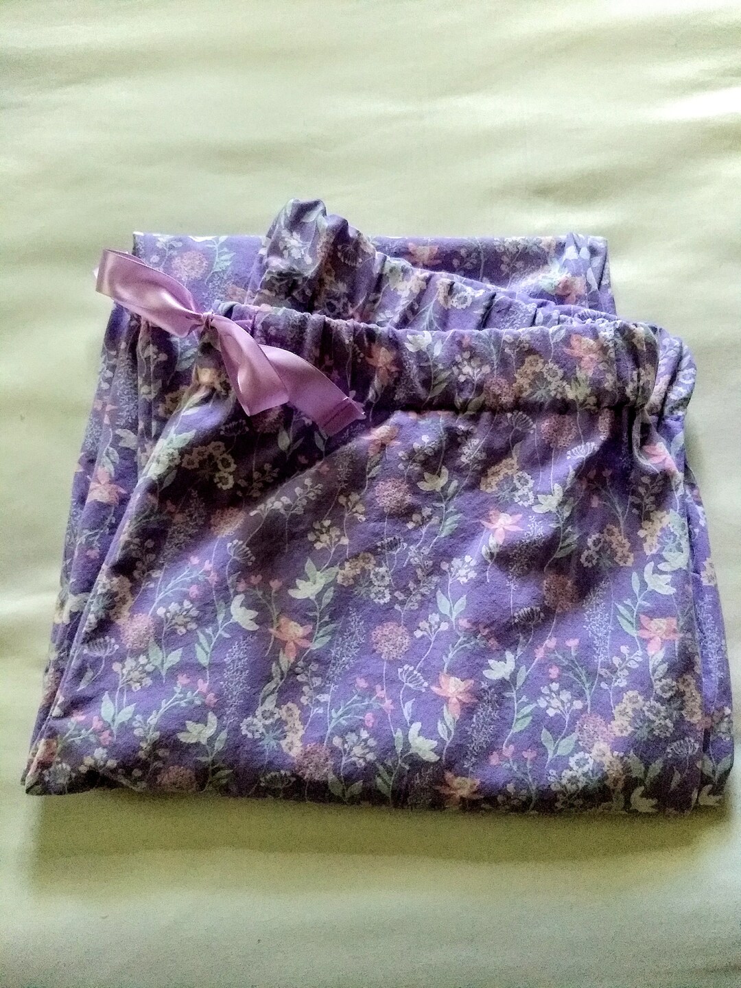 Cotton Pajama Pants Purple Floral - Etsy