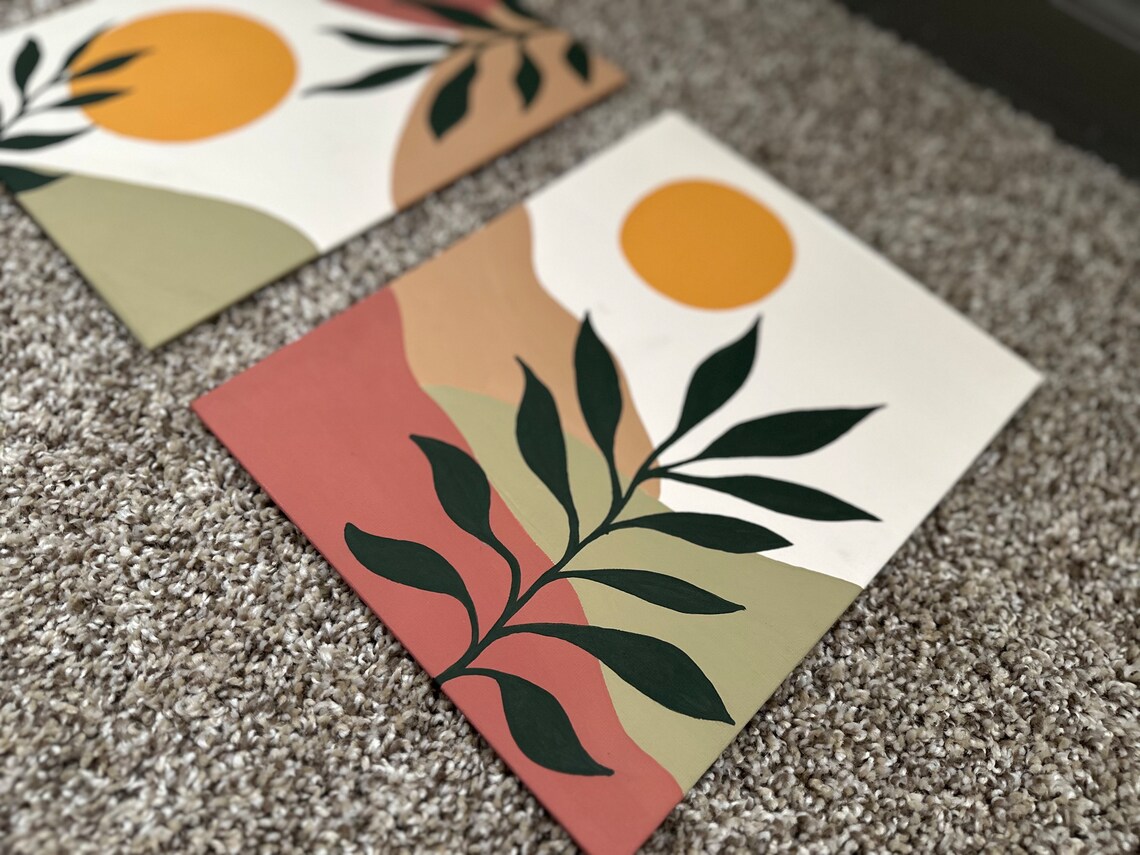 Boho Canvas Panel Bundle - Etsy