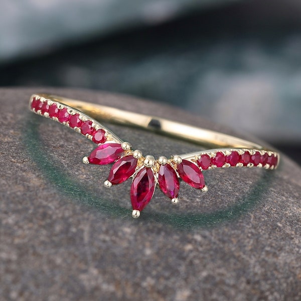 Unique Ruby Ring - Etsy