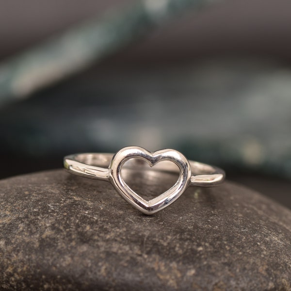 Open Heart Ring - Etsy