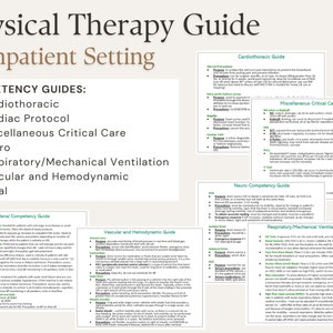 Physical Therapy Guide in the Inpatient Setting (digital Version) - Etsy