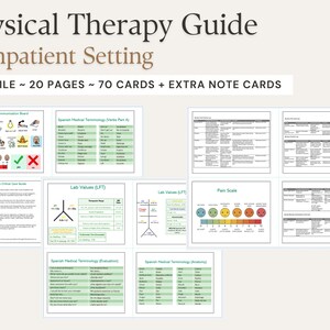 Physical Therapy Guide in the Inpatient Setting (digital Version) - Etsy
