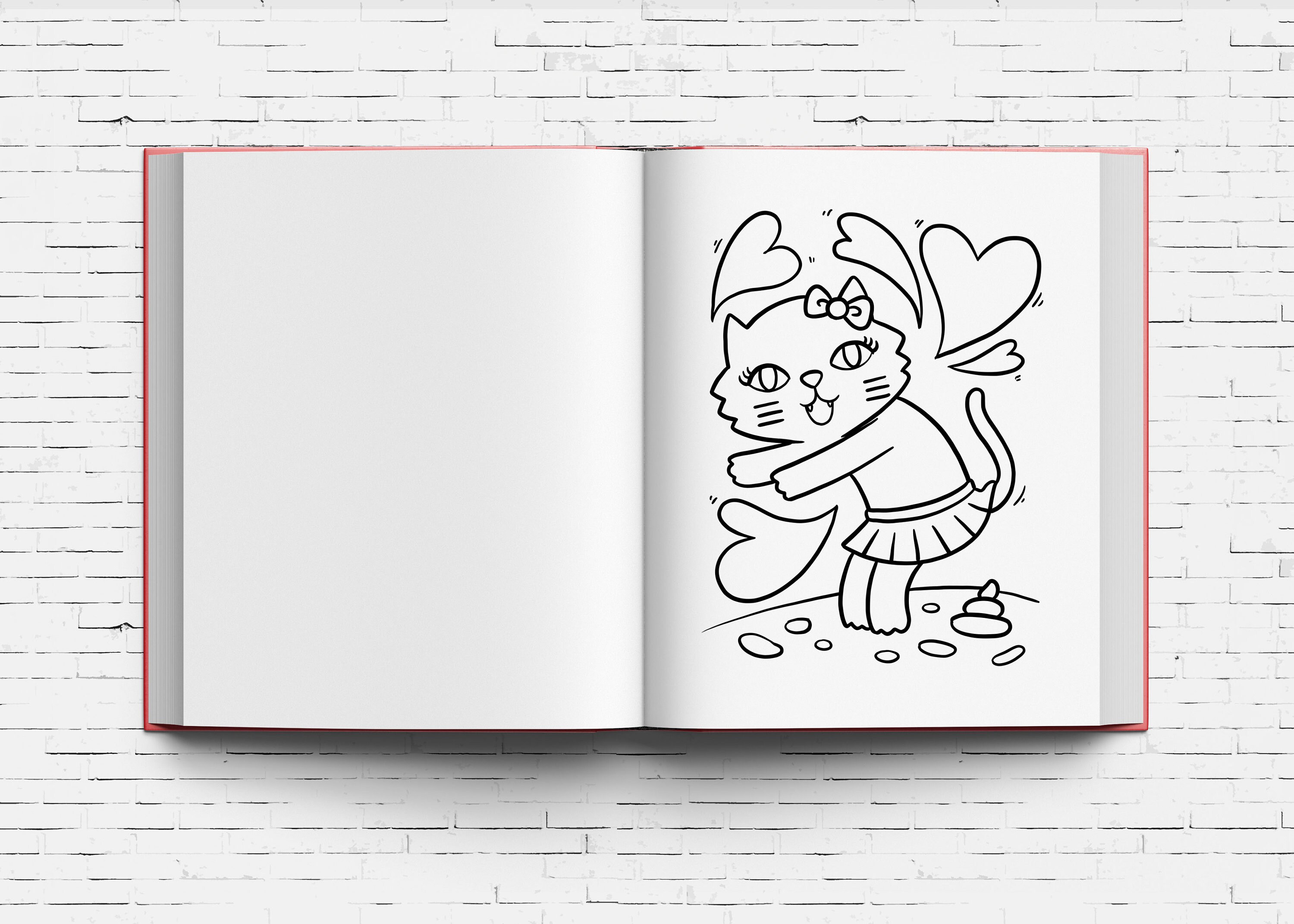 Kdp Coloring Book Pooping Cat Coloring Book, PDF Printable Activity ...