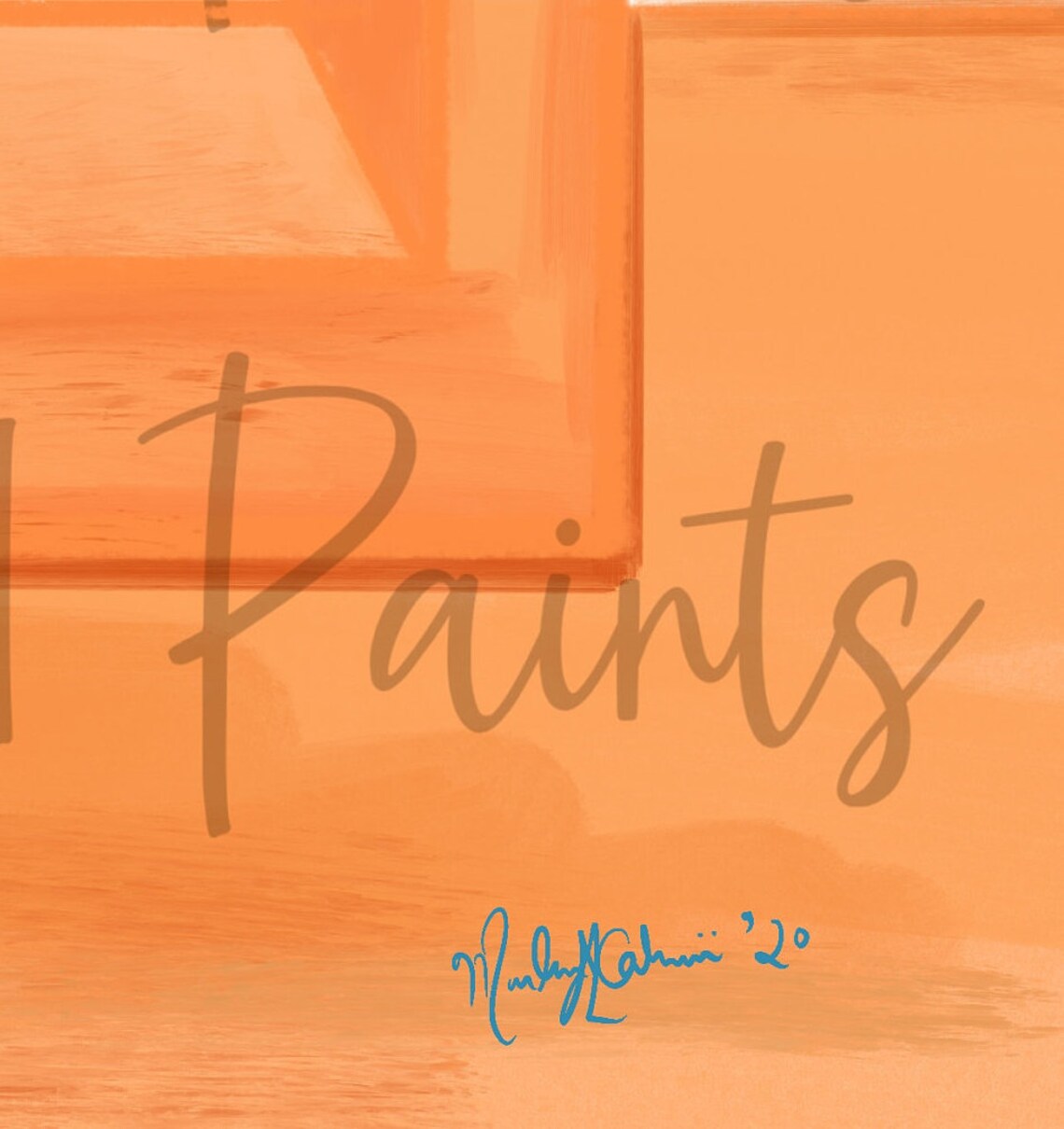 Moroccan Window Design, Digital Download, Orange Window Painting ...