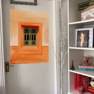 Moroccan Window Design, Digital Download, Orange Window Painting ...