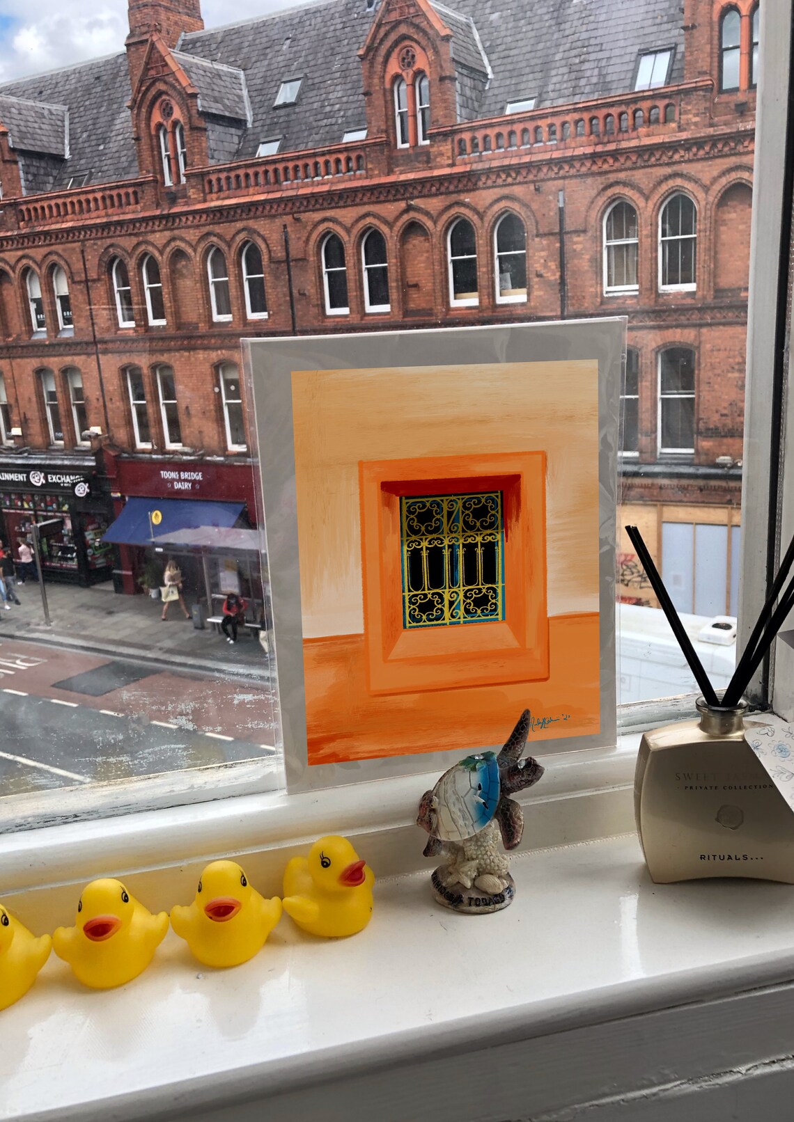 Moroccan Window Design, Digital Download, Orange Window Painting ...