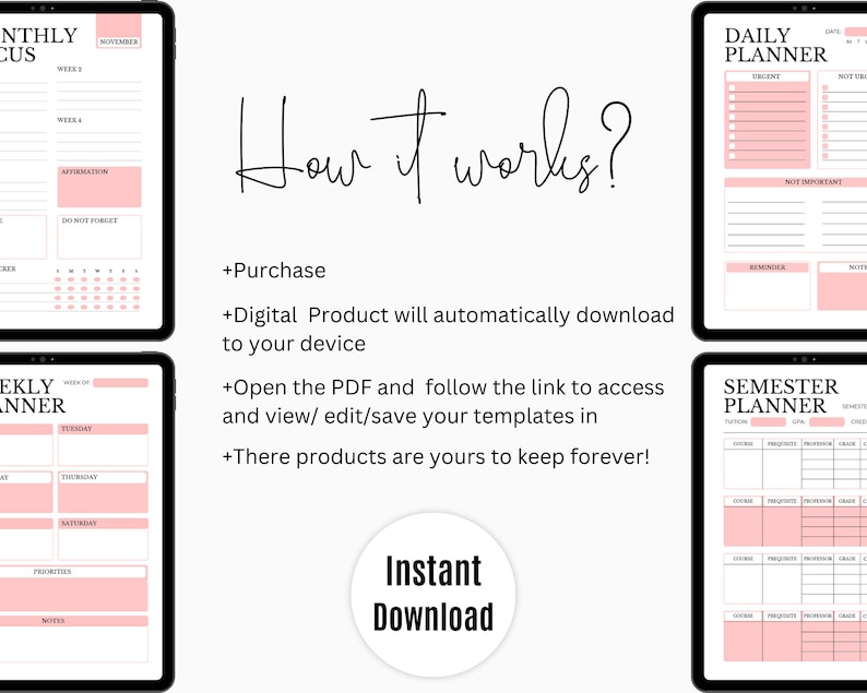Nursing Planner, 2024 2025 Planner, Digital Medical Student Planner ...