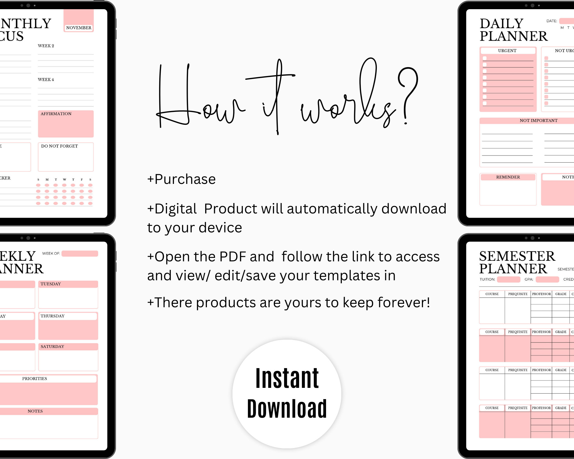 Nursing Planner, 2024 2025 Planner, Digital Medical Student Planner ...