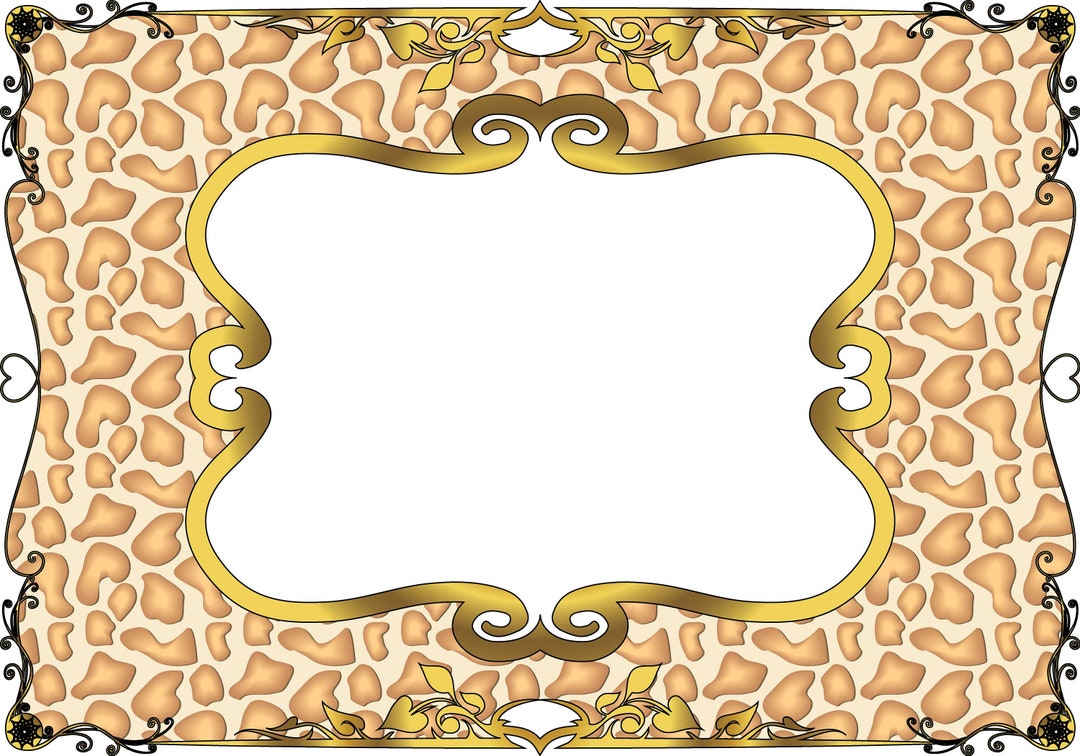 Digital Golden Frames / Printable Borders Clip Art Pack/ Vector ...