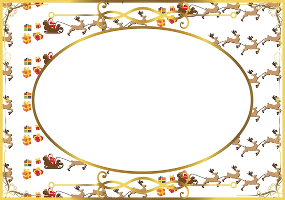Digital Golden Frames / Printable Borders Clip Art Pack/ | Etsy