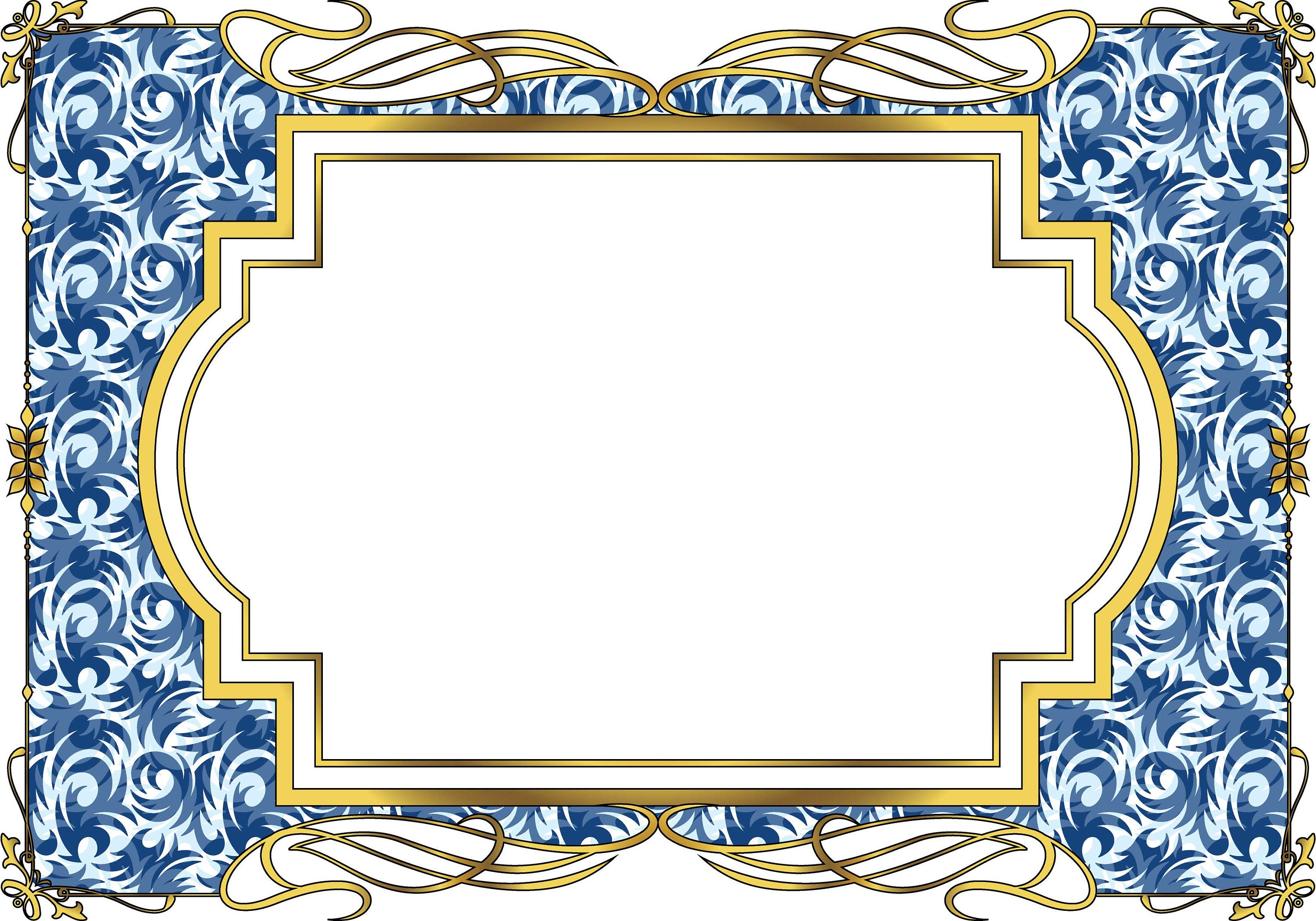 Digital Golden Frames / Printable Borders Clip Art Pack/ Vector ...