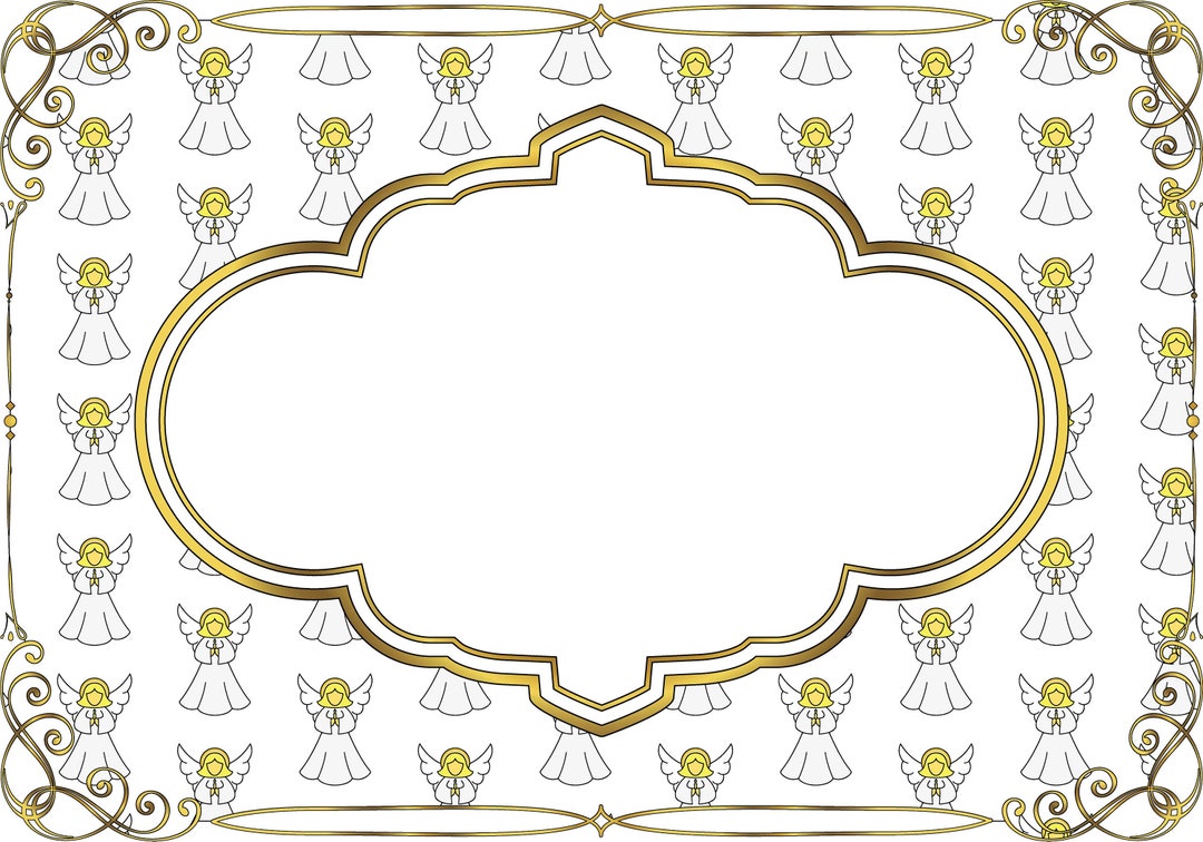 Digital Golden Frames / Printable Borders Clip Art Pack/ Vector ...