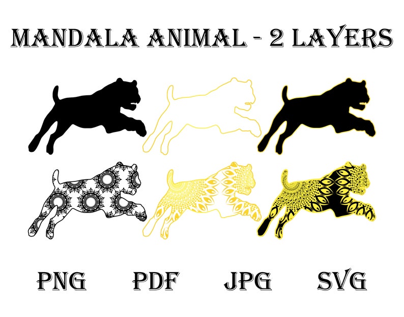 Mandala Puma /mandala Puma PNG, JPG, SVG/ Printable Mandalas / Vector ...