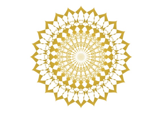 Mandala No.19 Golden /mandala JPG PNG and SVG/ Printable - Etsy