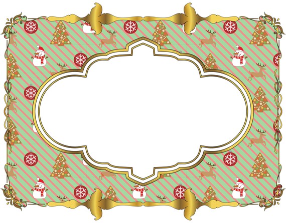 Digital Golden Frames / Printable Borders Clip Art Pack/ | Etsy