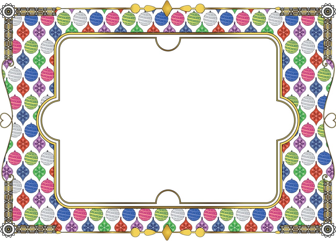 Digital Golden Frames / Printable Borders Clip Art Pack/ Vector ...