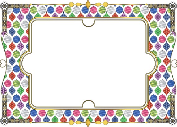 Digital Golden Frames / Printable Borders Clip Art Pack/ | Etsy