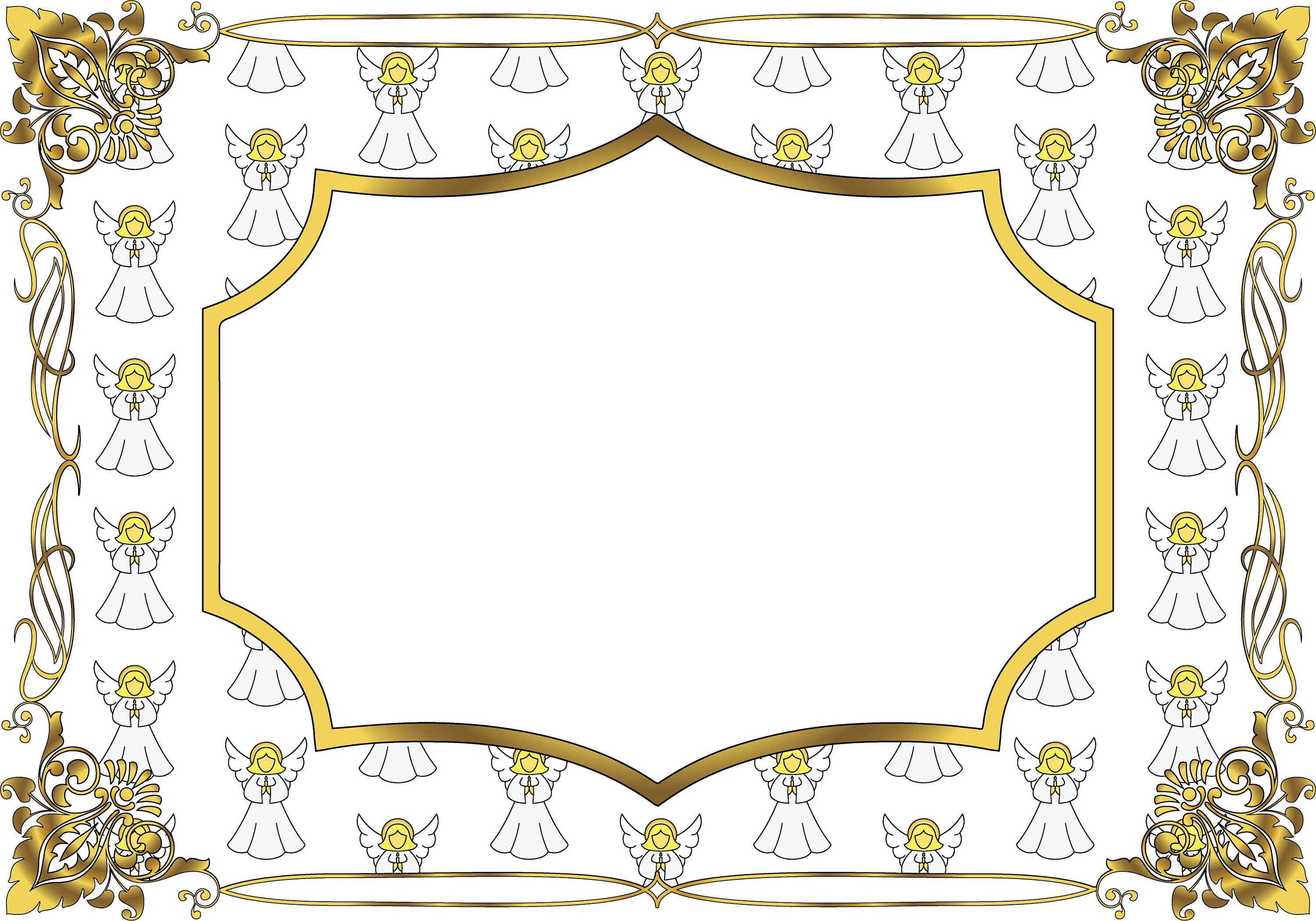 Digital Golden Frames / Printable Borders Clip Art Pack/ Vector ...