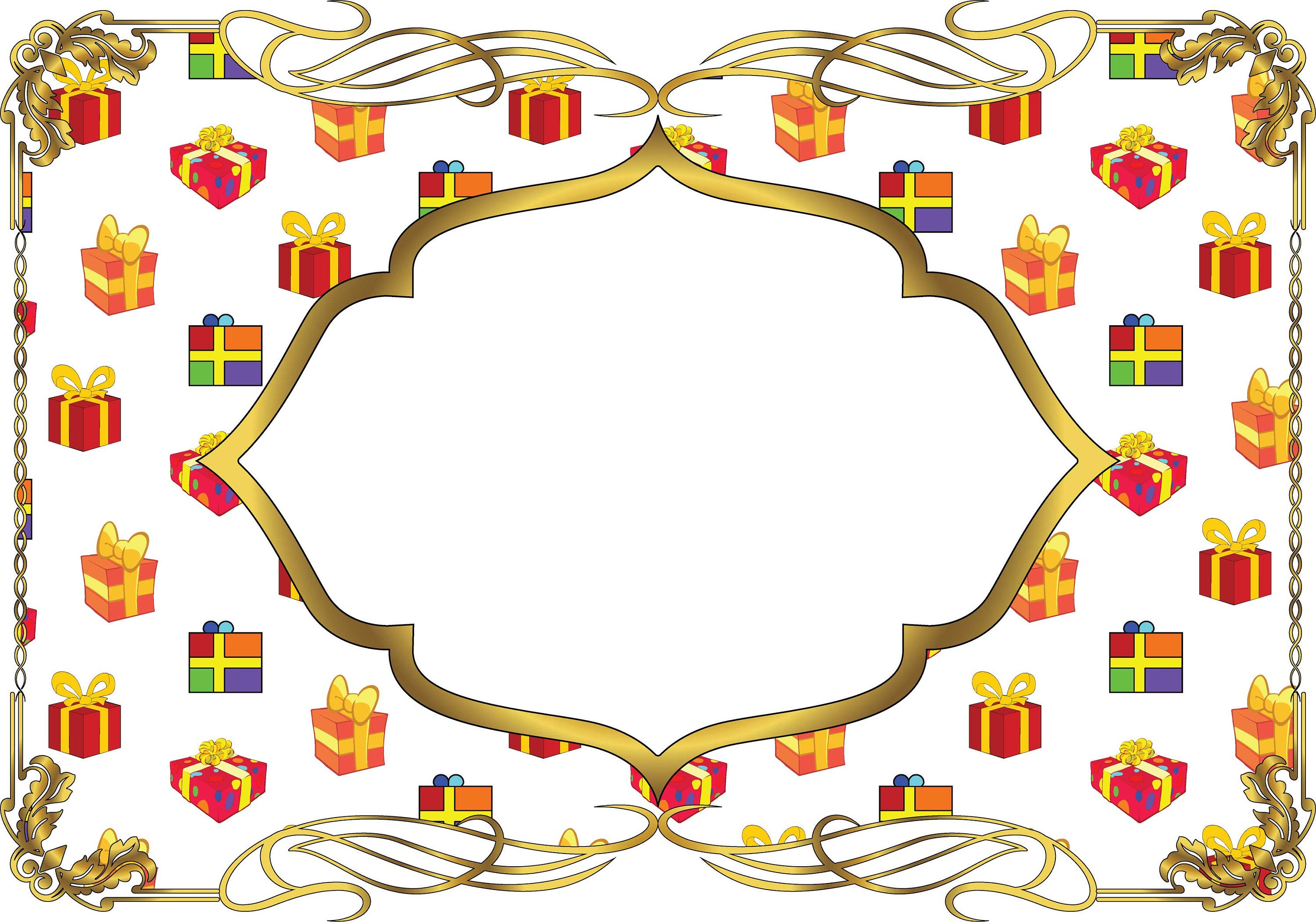 Digital Golden Frames / Printable Borders Clip Art Pack/ - Etsy