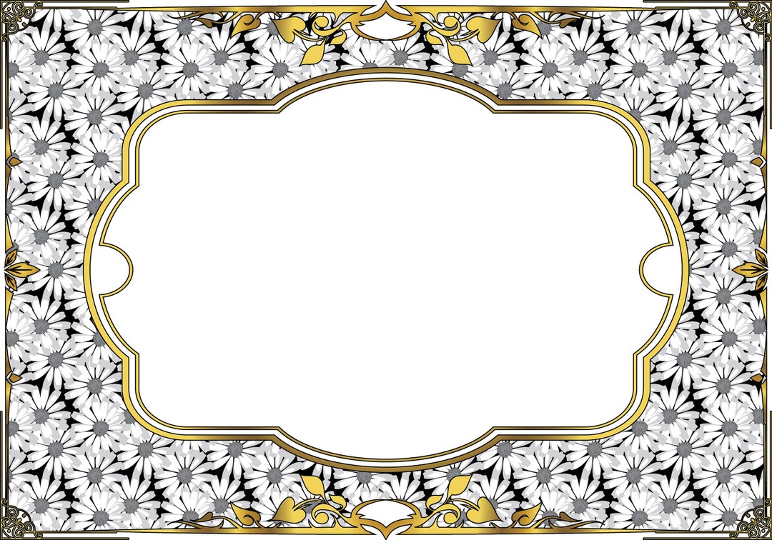 Digital Golden Frames / Printable Borders Clip Art Pack/ Vector ...
