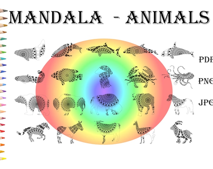 Mandala Puma /mandala Puma PNG, JPG, SVG/ Printable Mandalas / Vector ...